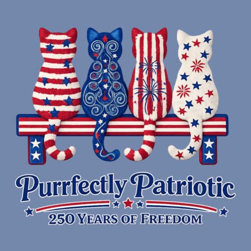 Comfort Colors 250 Years Of Freedom Purrfectly Patriotic Vintage Washed ...